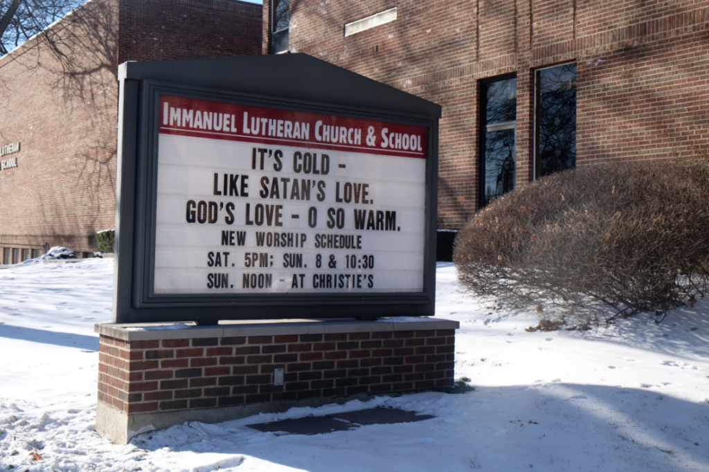 Outdoor Sign Outreach | Immanuel Lutheran Church and School